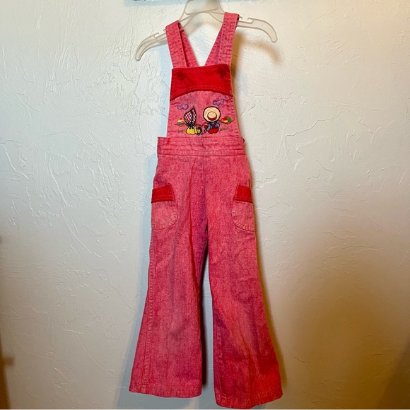 Vintage | Bottoms | Vintage 7s Kids Embroidered Bell Bottom Cross Back ...